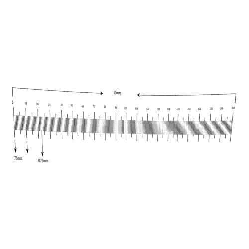 Reticle Ruler 15mm 200 Divisions