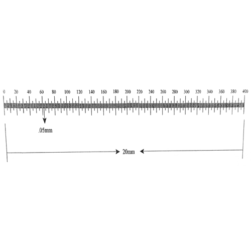 Reticle Ruler 20mm 400 Divisions